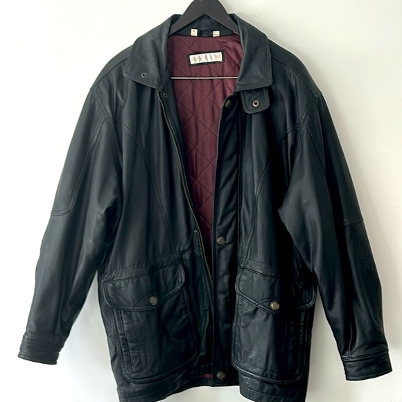 Perry Ellis | Jackets & Coats | Perry Ellis Leather Jacket | Poshmark